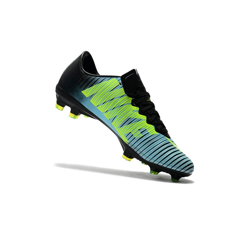 Mens 2017 Nike Mercurial Vapor 11 FG Football Boots Blue Black Green